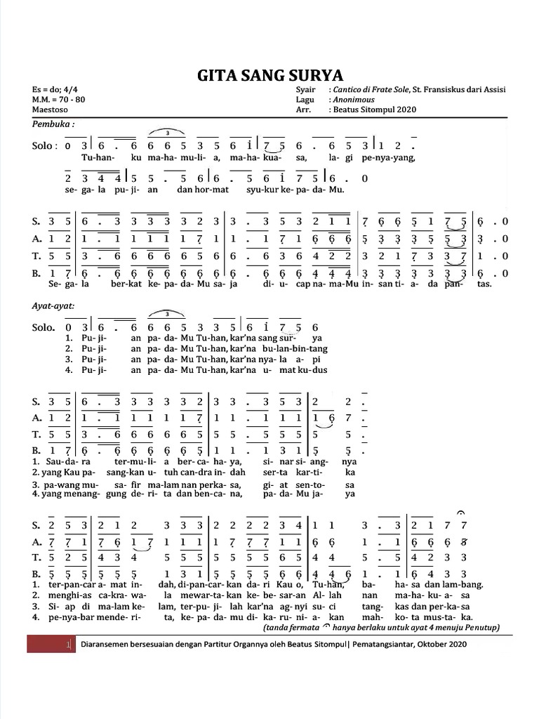 PDF Gita Sang Surya Satb - Compress | PDF