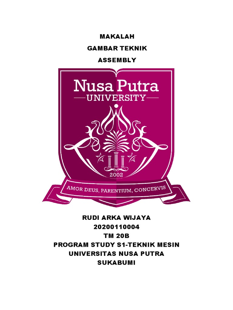 Makalah Gambar Teknik - Assembly Drawing (Rudi Arka Wijaya) | PDF