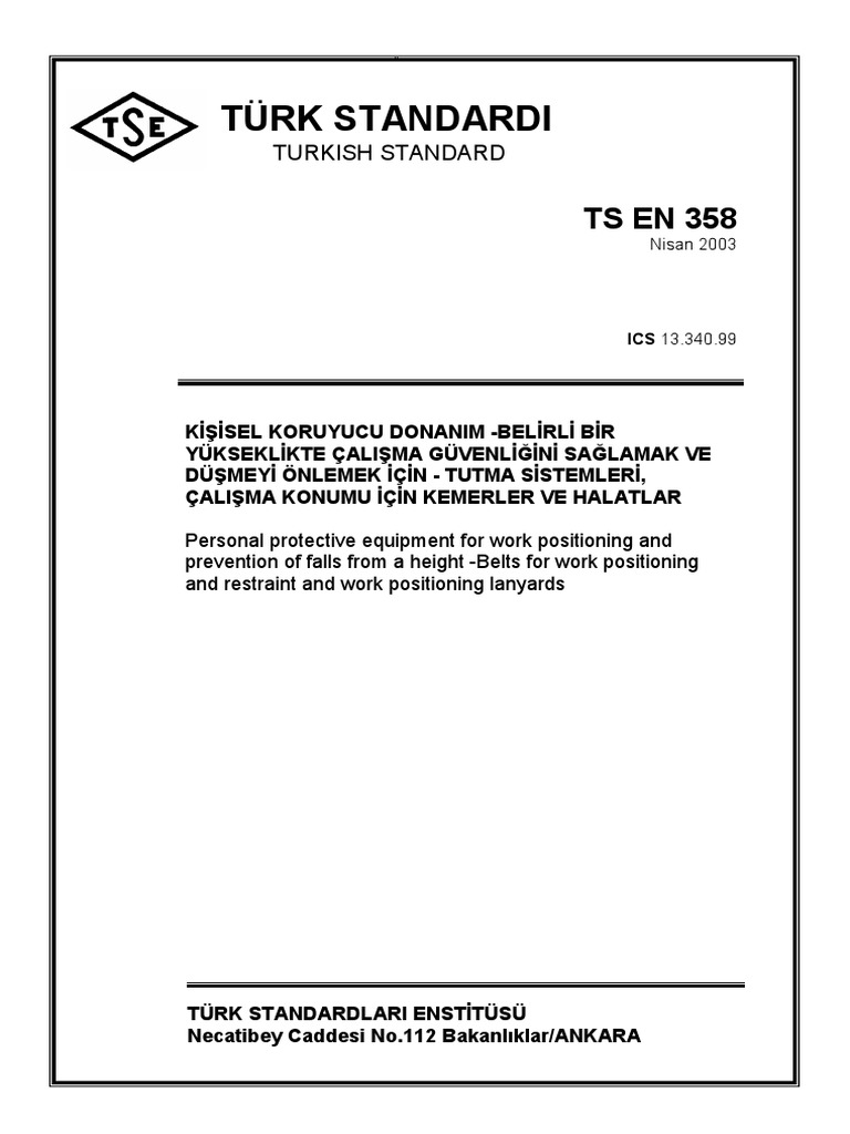 TS EN 358 | PDF
