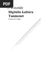 Digitális Kultúra 3 - Tanmenet | PDF