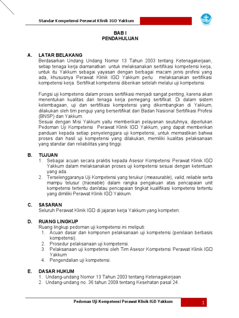 3 - BAB I DST Lengkap IGD - Fix | PDF