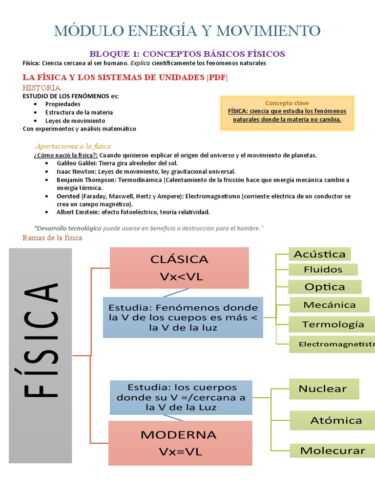 APUNTES Energía y Movimiento | PDF | Fuerza | Física