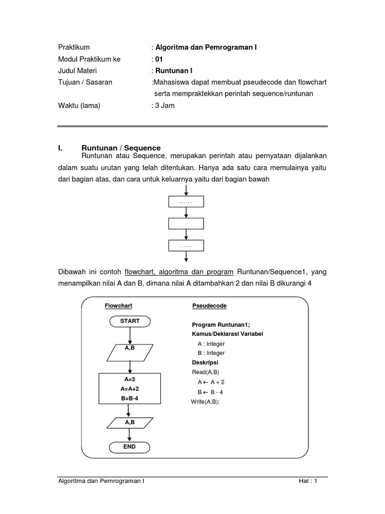 Pertemuan 1 (Runtunan I) | PDF | Komputer