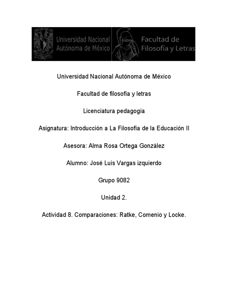 Comparativa de Ratke, Comenio y Locke | PDF | Método de enseñanza ...