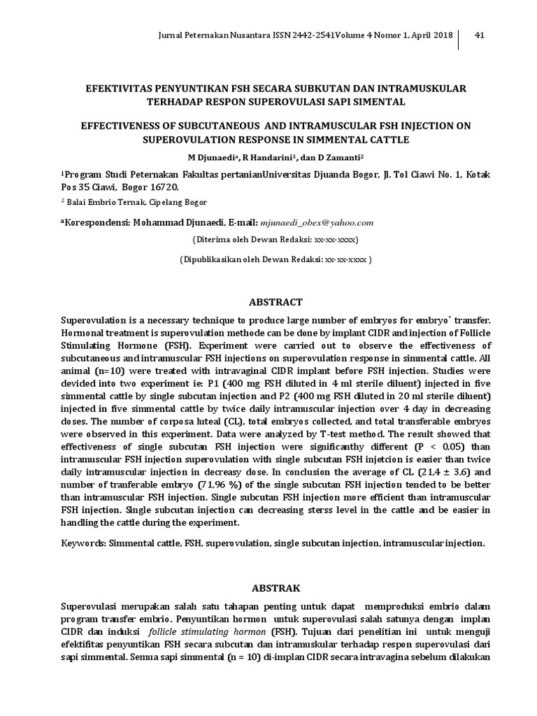 Unidajump2019,+6 +djunaedi | PDF | Injection (Medicine) | Endocrine System