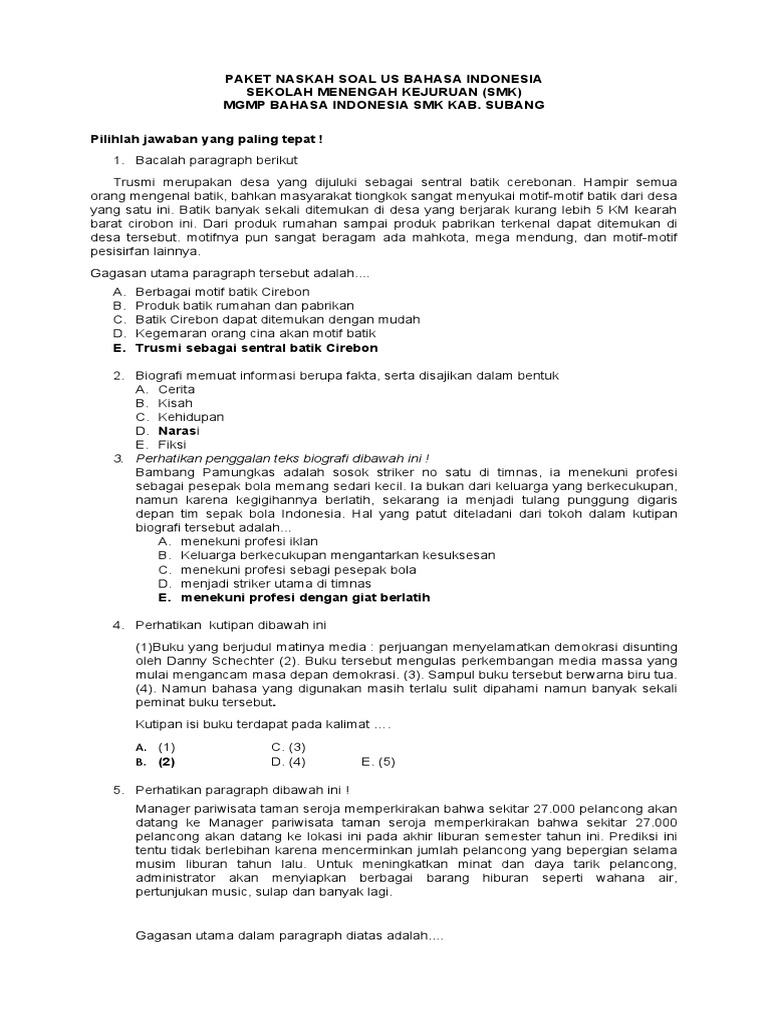 Paket 2 | PDF | Seni & Disiplin Bahasa | Kajian Bahasa Asing