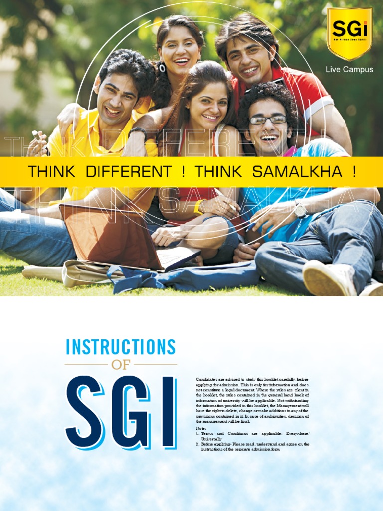 SGI Prospectus | PDF | Engineering | Academic Degree