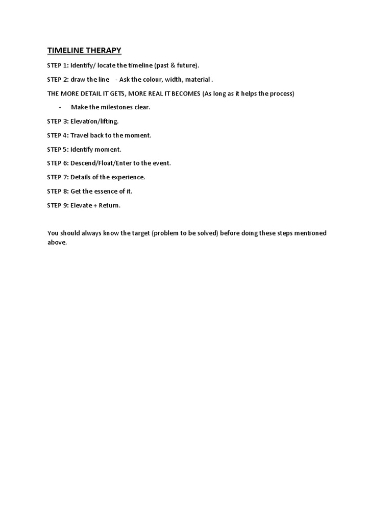 Timeline Therapy Guide | PDF