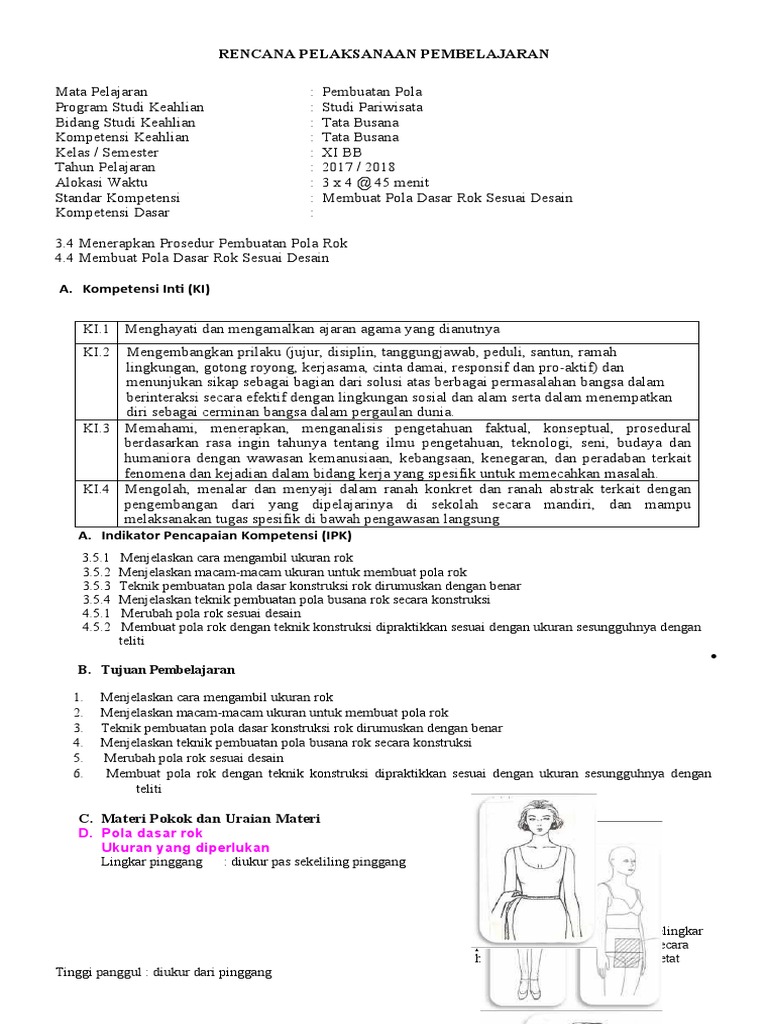 Rumus dan Teknik Pola Dasar Rok | PDF | Seni