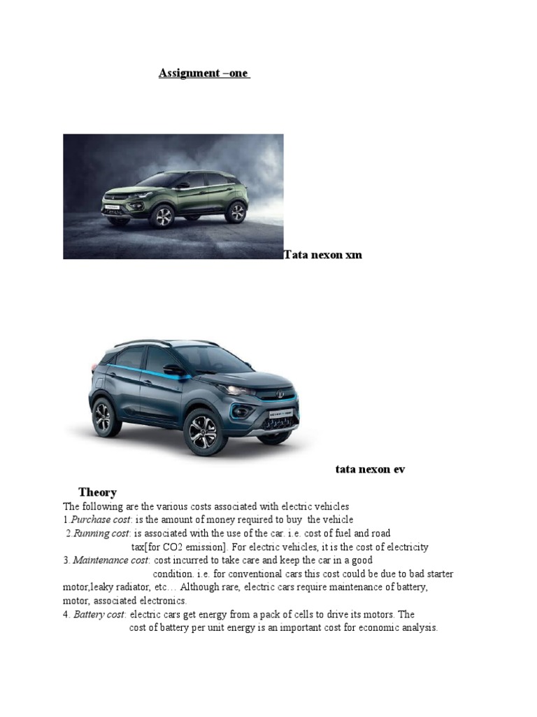 Ev Assignment Tata Nexon | PDF | Electric Vehicle | Electric Motor