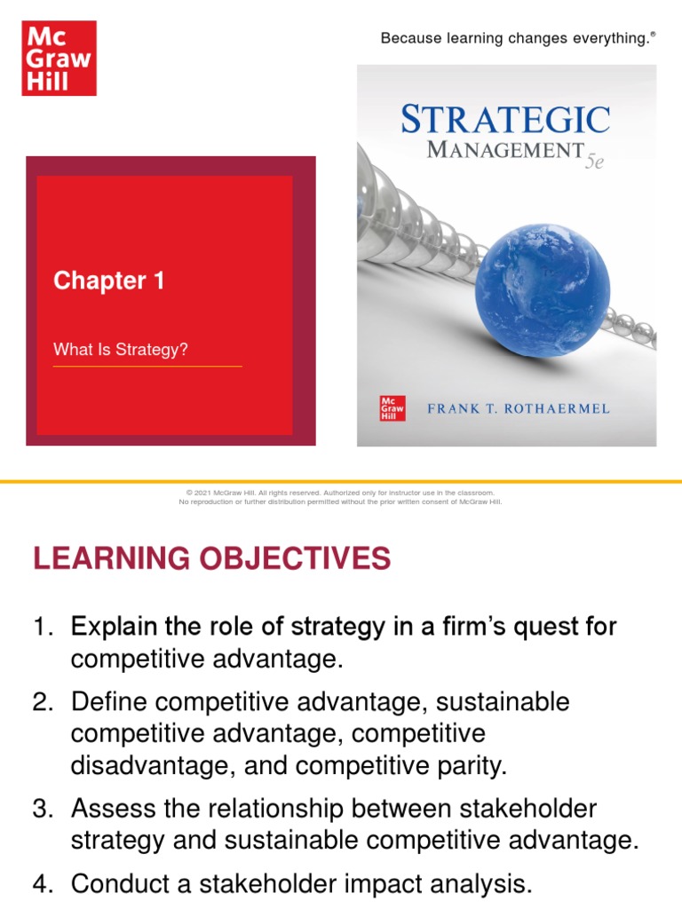 Chapter 1 | PDF | Competitive Advantage | Strategic Management