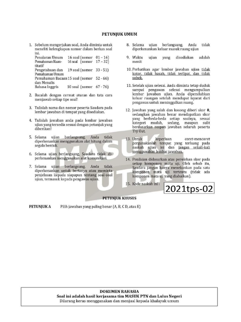 Soal Latihan UTBK Bahasa Inggris | PDF