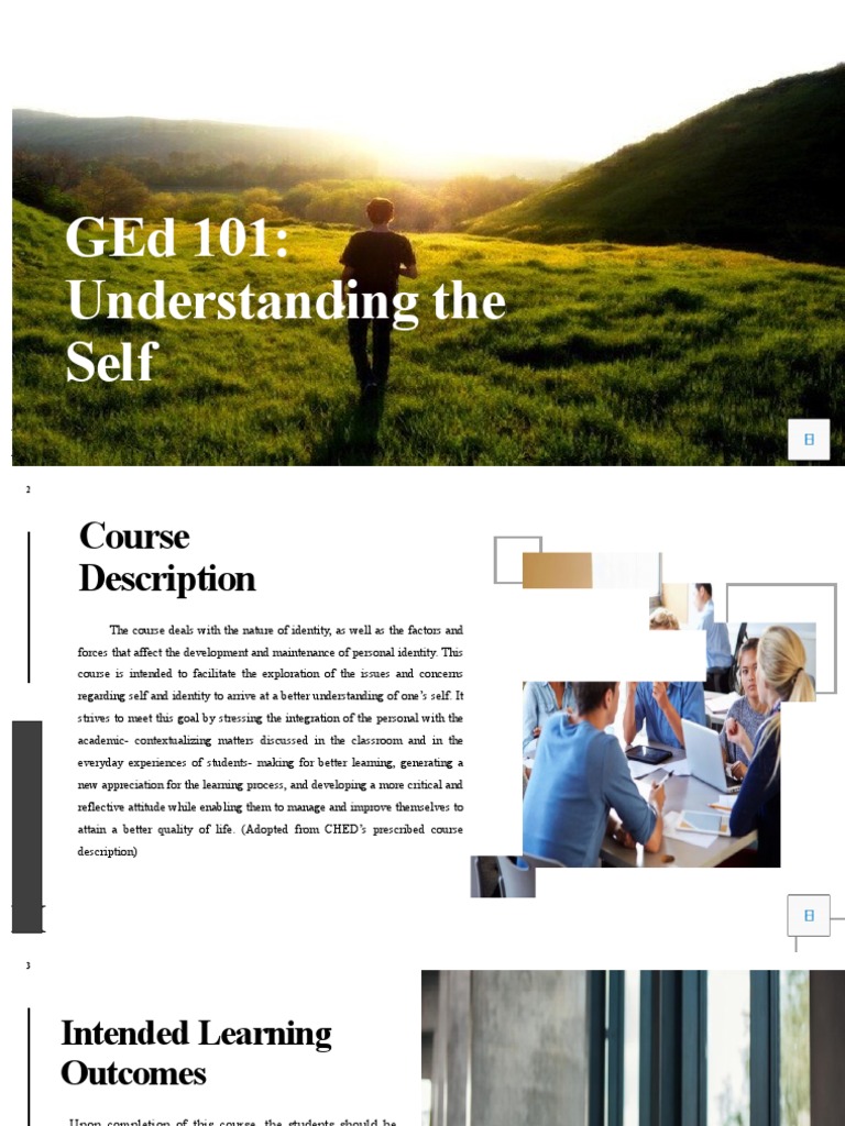 Understanding Self and Identity Course | PDF | Behavior | Identity ...