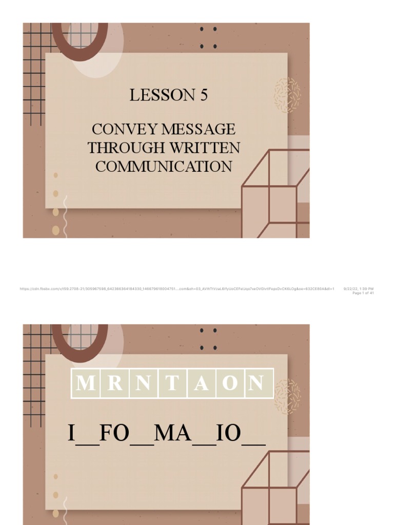 Conveying Messages Through Written Communication | PDF | I Phone | Essays