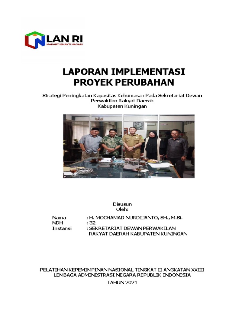 Laporan Implementasi Proyek Perubahan | PDF