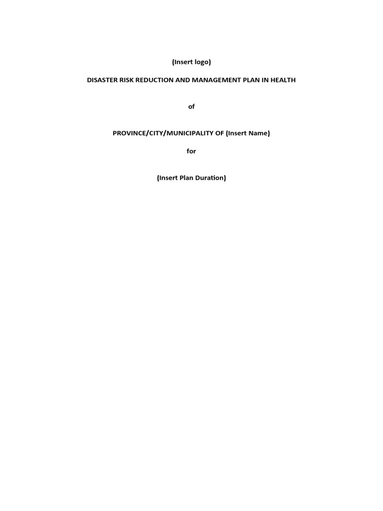 DRRM H PLAN Template - v4 | PDF | Emergency Management | Hazards