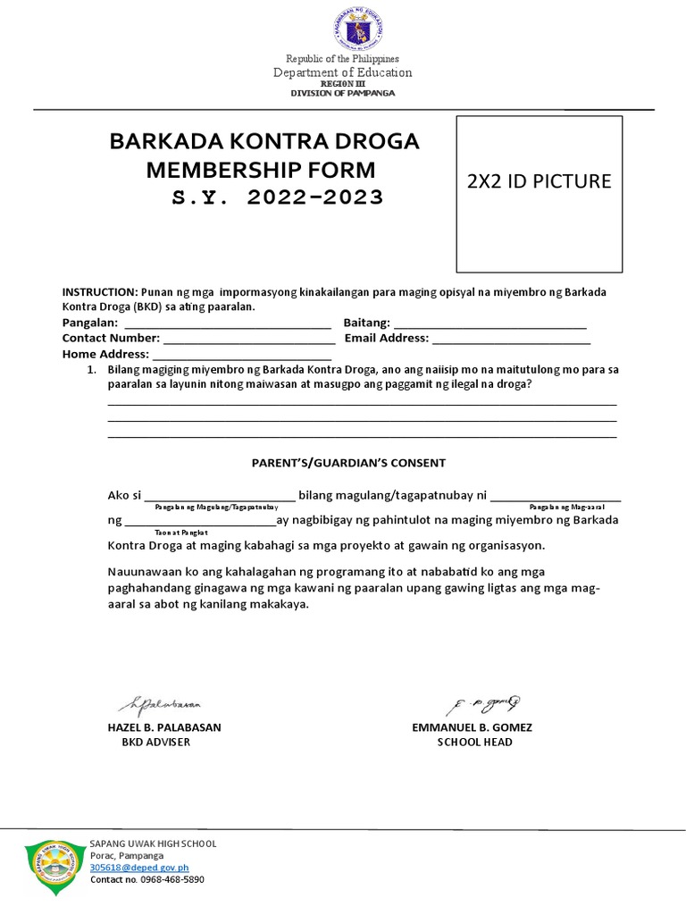 BKD Membership Form1 | PDF