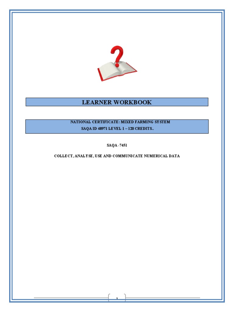 7451 - Leaner Workbook (Formative Assessment) | PDF | Educational ...
