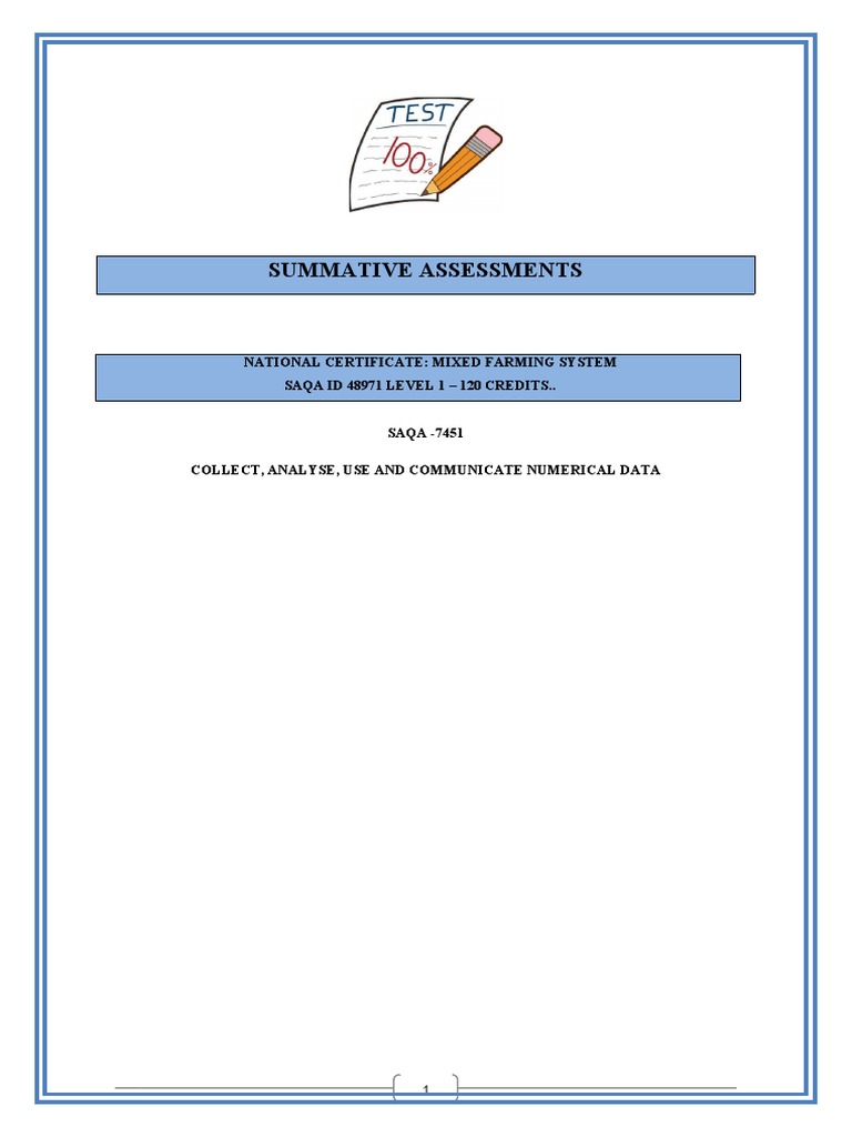 7451 - Summative Assessment | PDF | Educational Assessment | Data