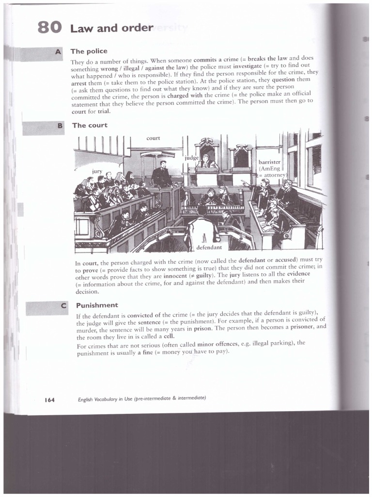 English Vocabulary in Use, Pre-Intermediate, Law and Order | PDF