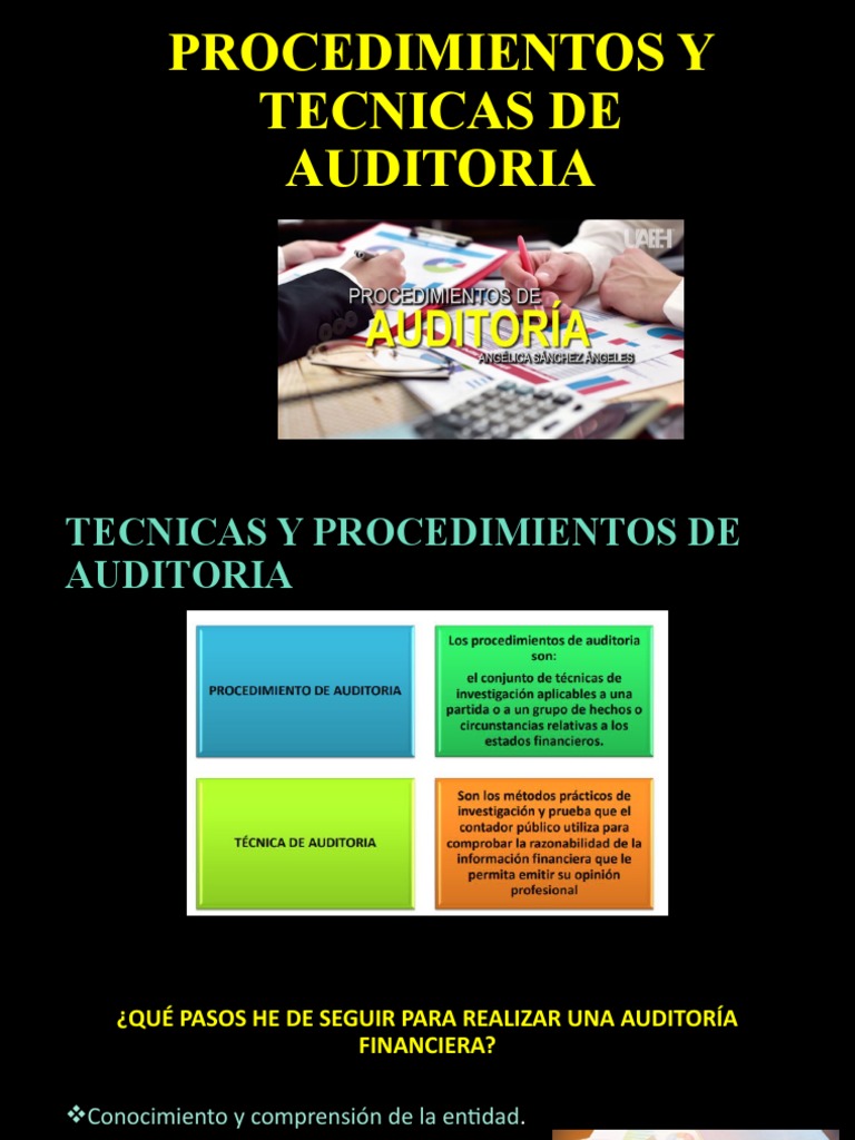 Procedimientos y Tecnicas de Auditoria | PDF | Auditoría | Contabilidad