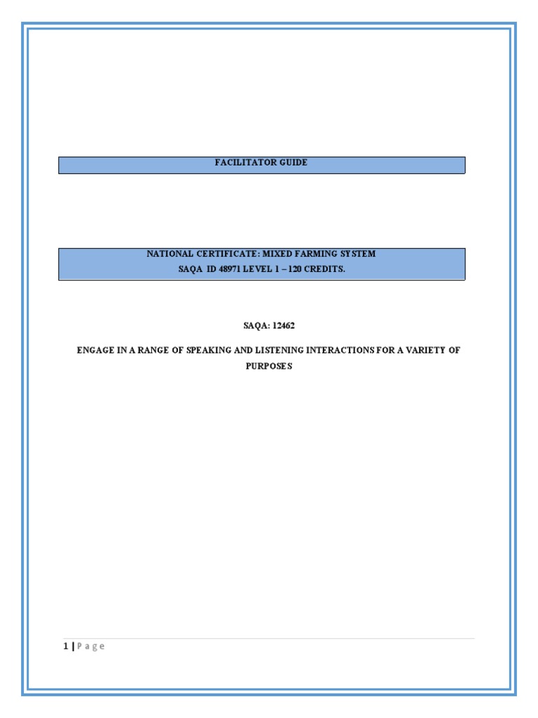 Facilitator Guide | PDF | Bibliography | Communication