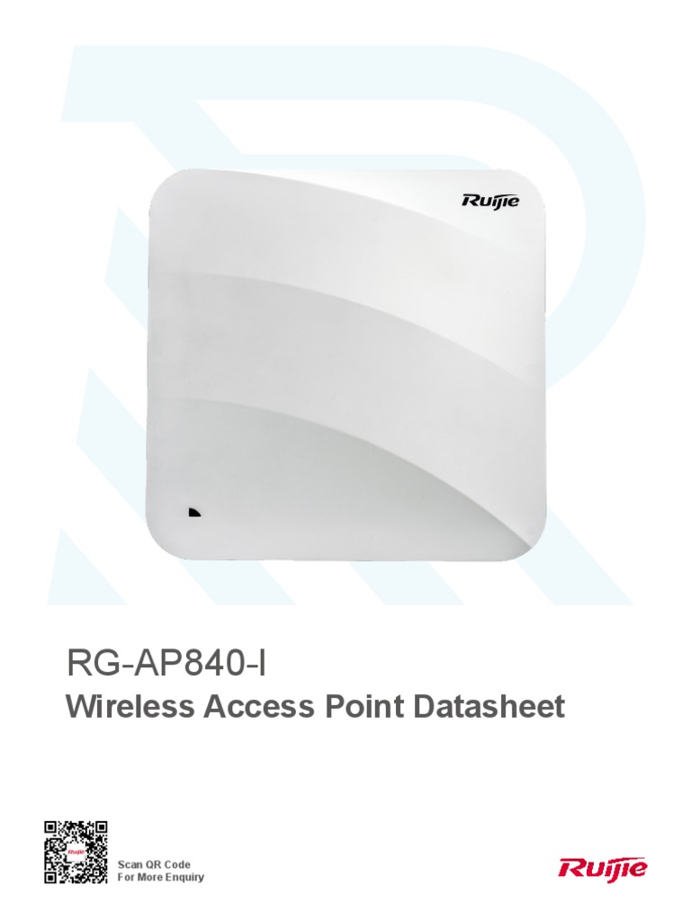 Ruijie RG-AP840-I Wireless Access Point | PDF | Wi Fi | Cloud Computing