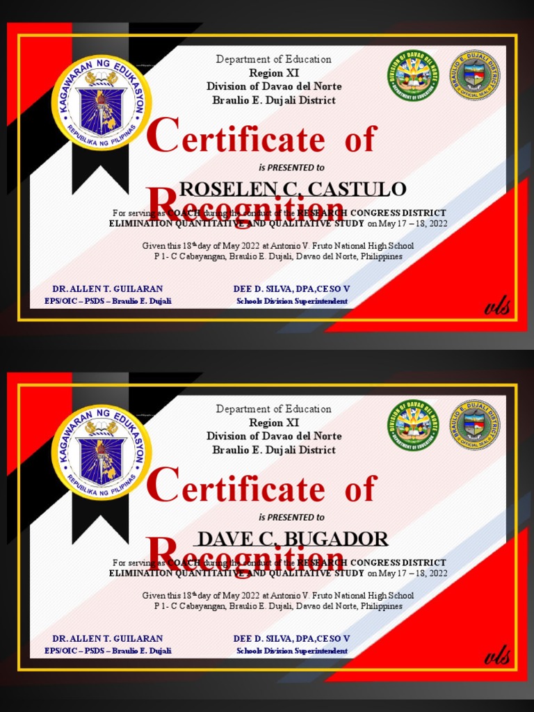 CERTIFICATES I Recognition Coaches | PDF