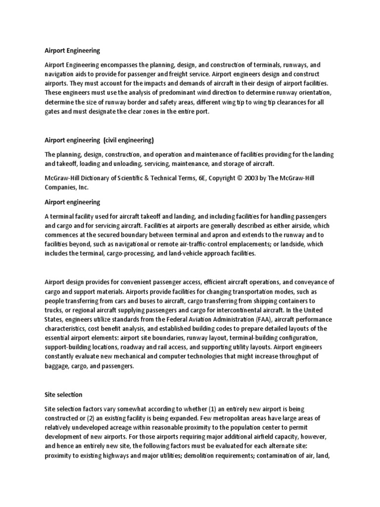Airport Engineering Pdf Airport Runway