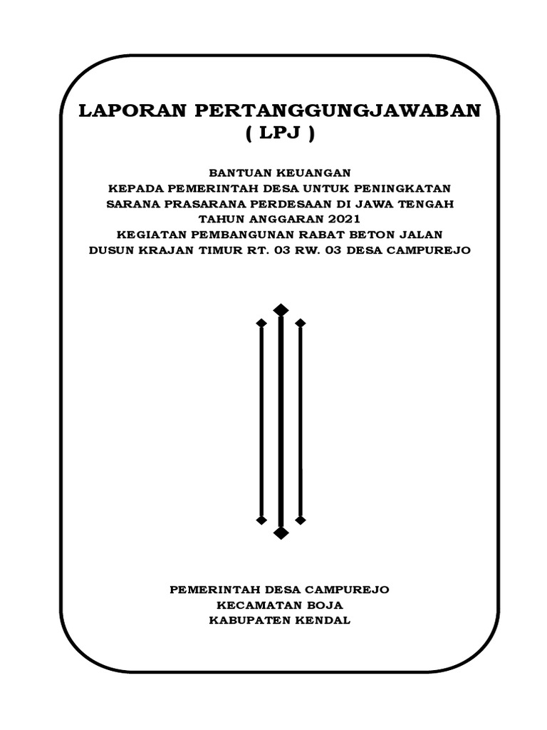 Laporan Pertanggungjawaban Krajan Timur RT 03 RW 03 | PDF