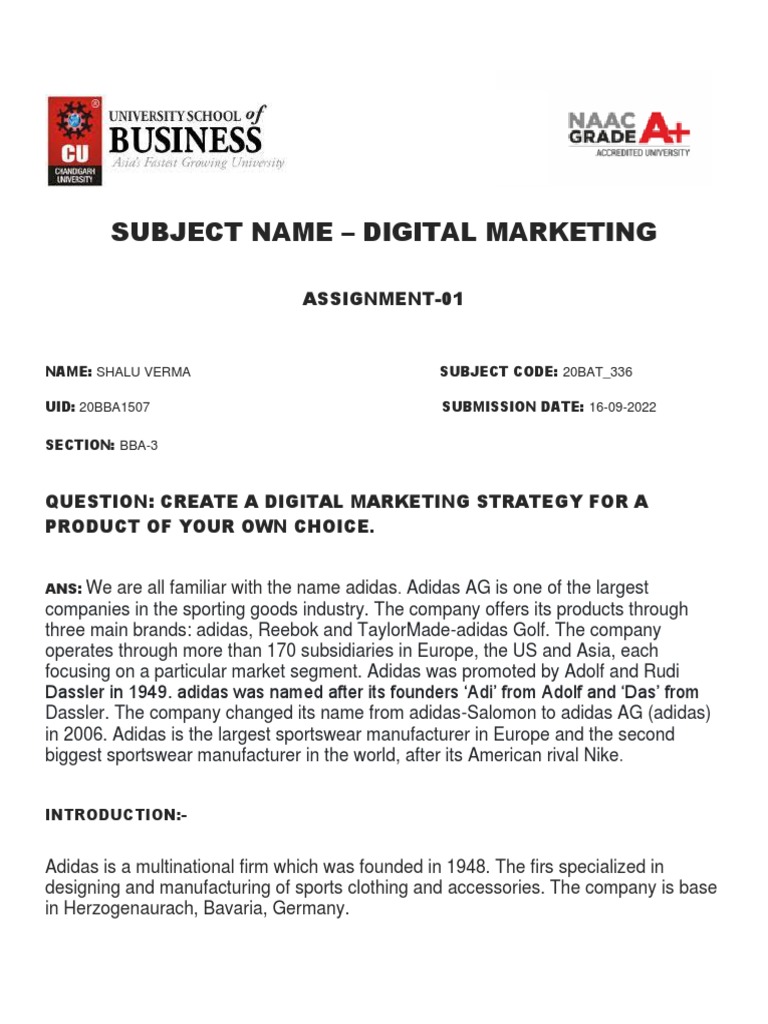 Shalu | PDF | Adidas | Brand