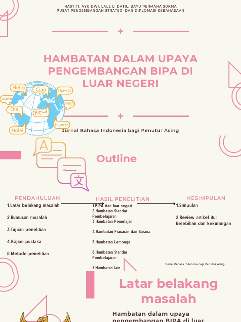 Hambatan Dalam Upaya Pengembangan BIPA Di Luar Negeri | PDF | Karier & Perkembangan