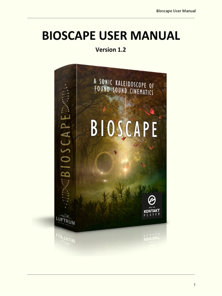 Bioscape User Manual v1.2 | PDF | License | Legal Liability Bioscape User Manual v1.2 | PDF | License | Legal Liability