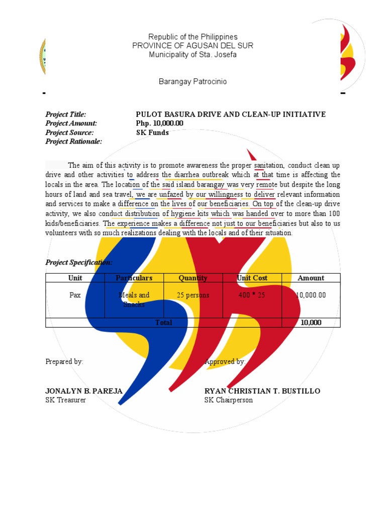 Pulot Basura Drive and Clean-Up Initiative | PDF | Wellness