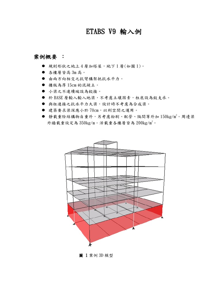 ETABS V9輸入例 | PDF