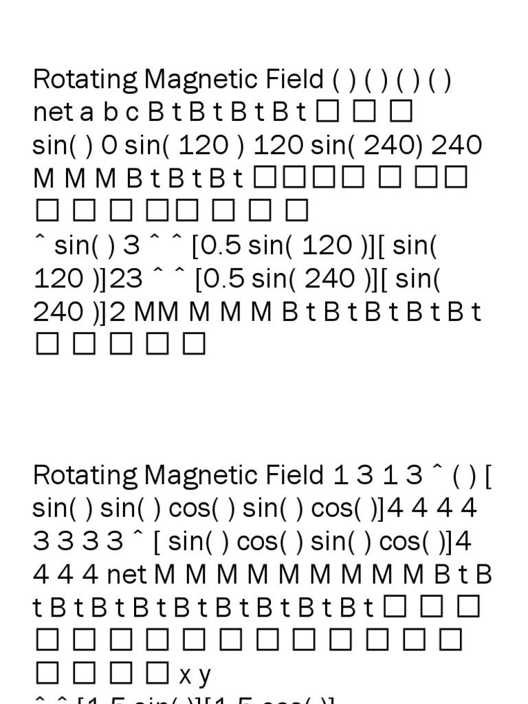 Rotating Magnetic Field | PDF