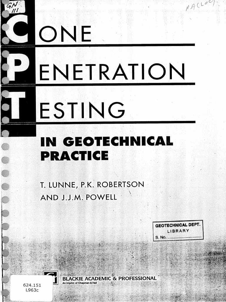 CPT in Geotechnical Structure | PDF