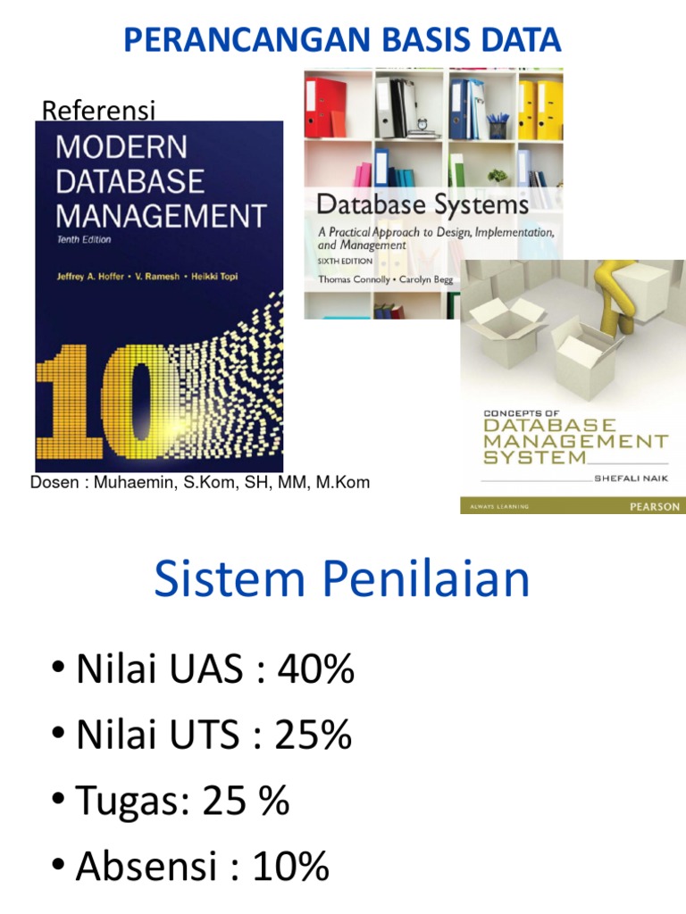 Basis Data Pertemuan#1 - Versi 1.1 | PDF | Databases | Data Model Basis Data Pertemuan#1 - Versi 1.1 | PDF | Databases | Data Model