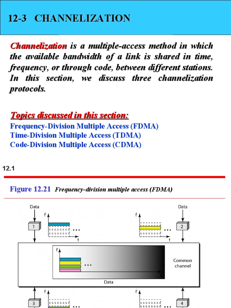 Lectuer 4 Channelization | PDF | Channel Access Method | Network Protocols