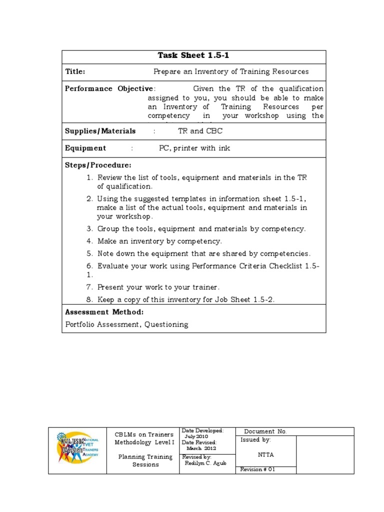 Task Sheet 1.5-1 | PDF