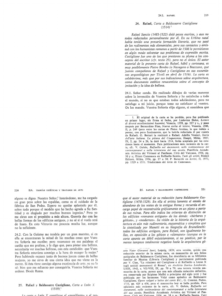 Carta de Rafael A Castiglione y A León X | PDF