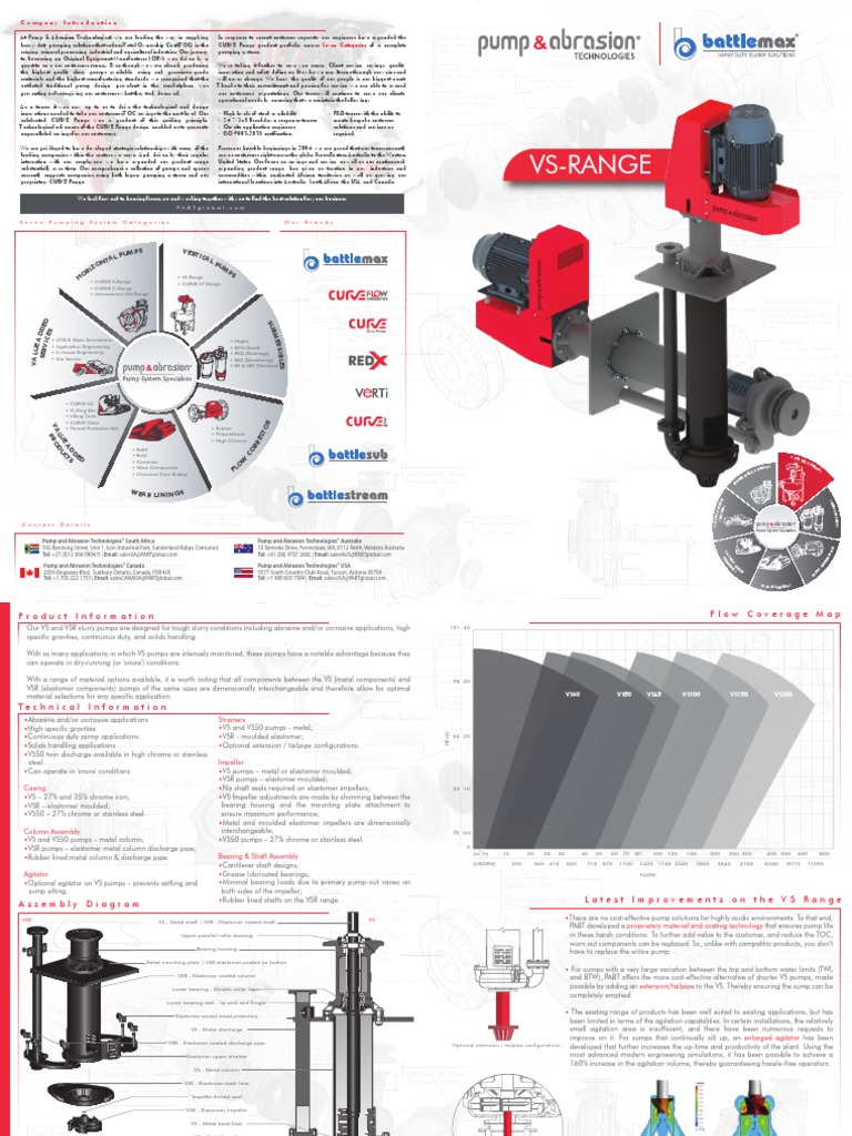 PABT Battlemax VS Range Brochure | PDF | Pump | Bearing (Mechanical)