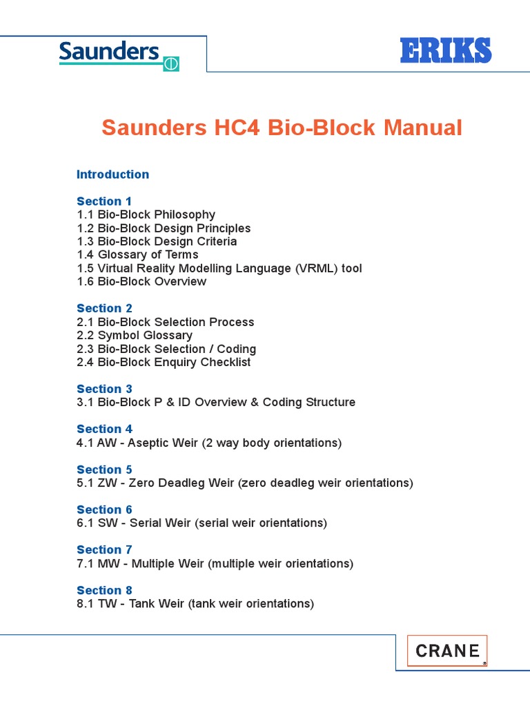 1.4. Eriks Saunders Hc4 Bio-Block Manual v4 | PDF | Valve | Pipe (Fluid Conveyance)
