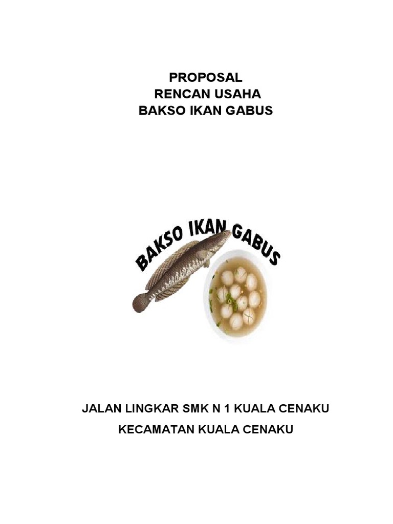 Proposal Bakso Ikan Gabus | PDF