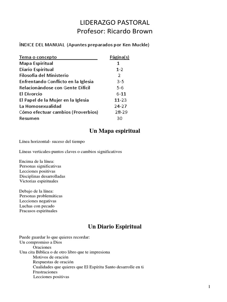 Apuntes Liderzgo Pastoral Richard Brown (2022) | PDF | Cristo (título ... Apuntes Liderzgo Pastoral Richard Brown (2022) | PDF | Cristo (título ...