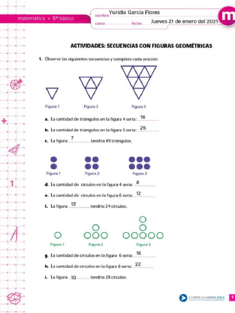 Secuencias Con Figuras Geometricas | PDF | Triángulo | Matemáticas