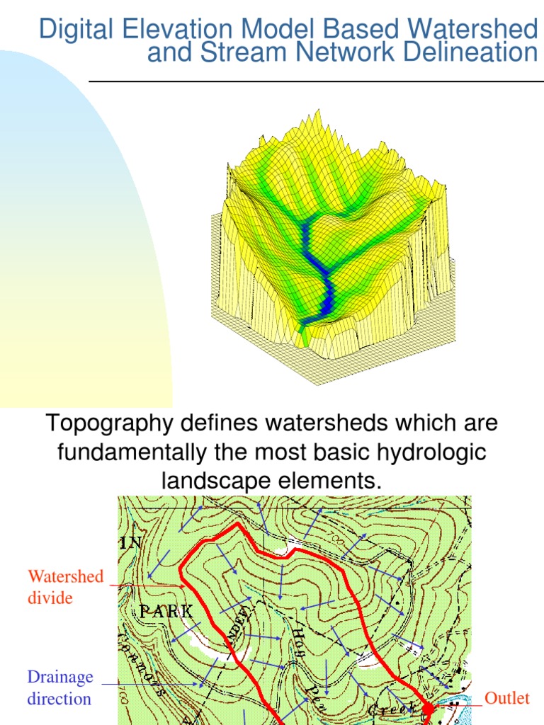 Watershed Delineation Using DEM Techniques | PDF | Drainage Basin | Stream