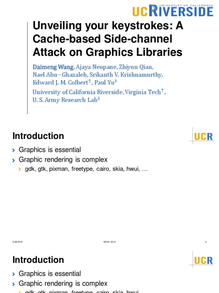 Cache-based Side-channel Attack on Graphics Libraries Reveals Keystrokes | PDF | Rendering ...