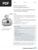 Proline Promag W 300 Flow Meter Guide | PDF | Sensor | Water