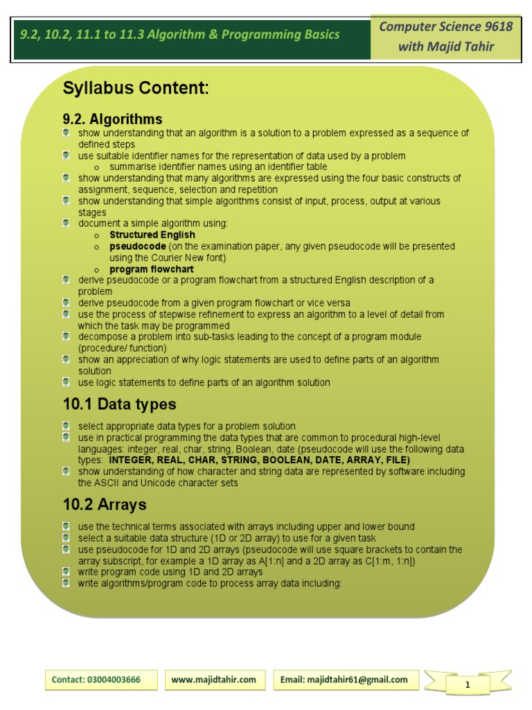 91 113 Algorithm And Programming Basics Mt Download Free Pdf Computer Program Programming 
